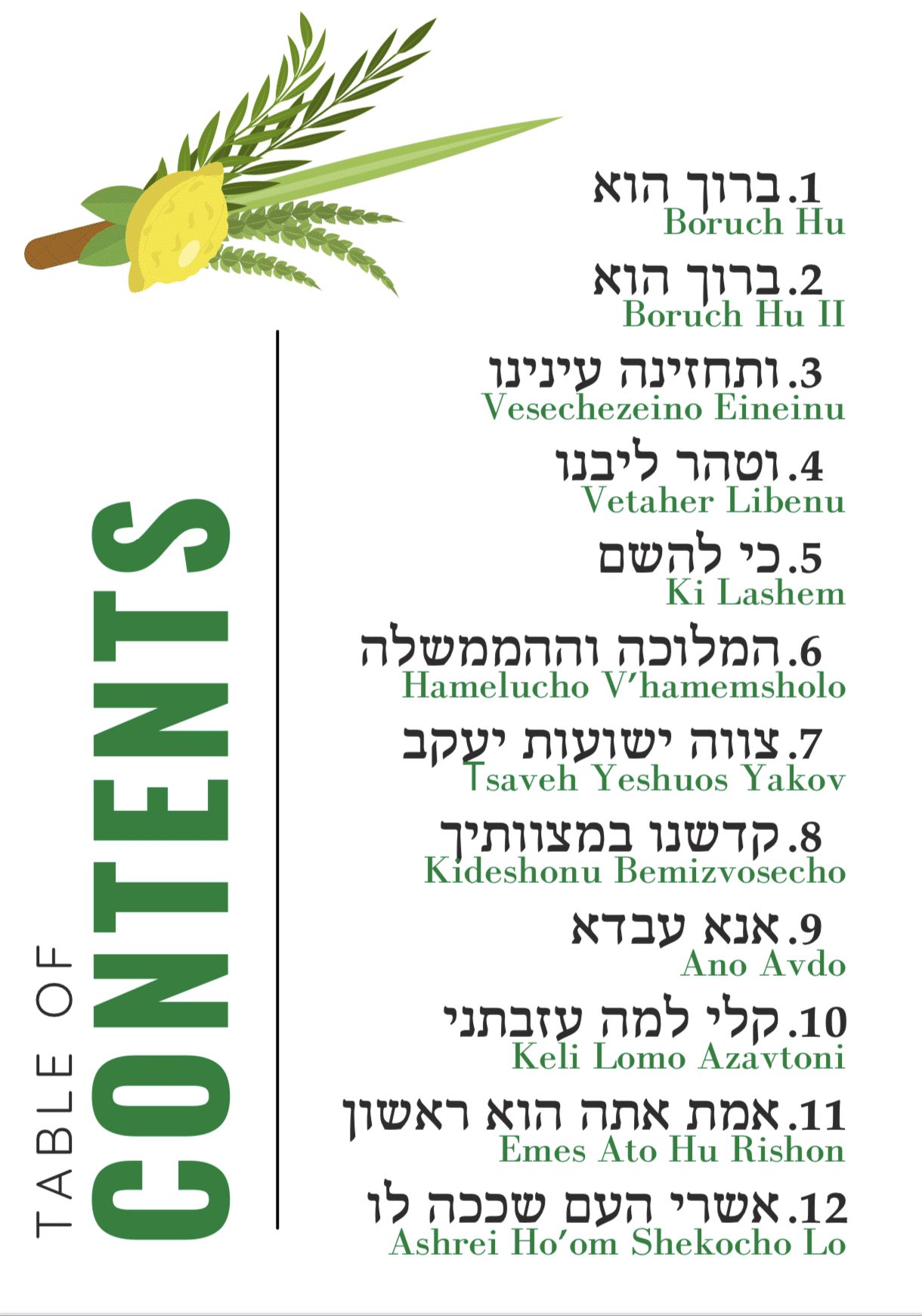 12 Sukkot and Simchat Torah songs | שירי סוכות ושמחת תורה | Lead sheet ...